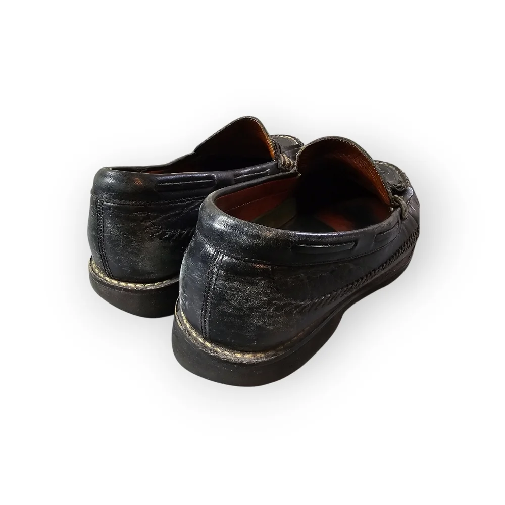 Vintage | Shoes | Vintage Hs Trask Handmade Leather Loafers Bozeman ...